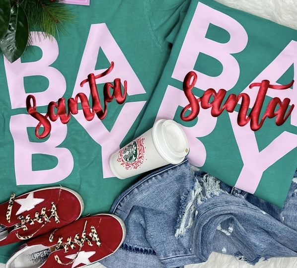 "Santa Baby" Metallic Sweatshirt - Sea Island Trading CompanySea Island ...